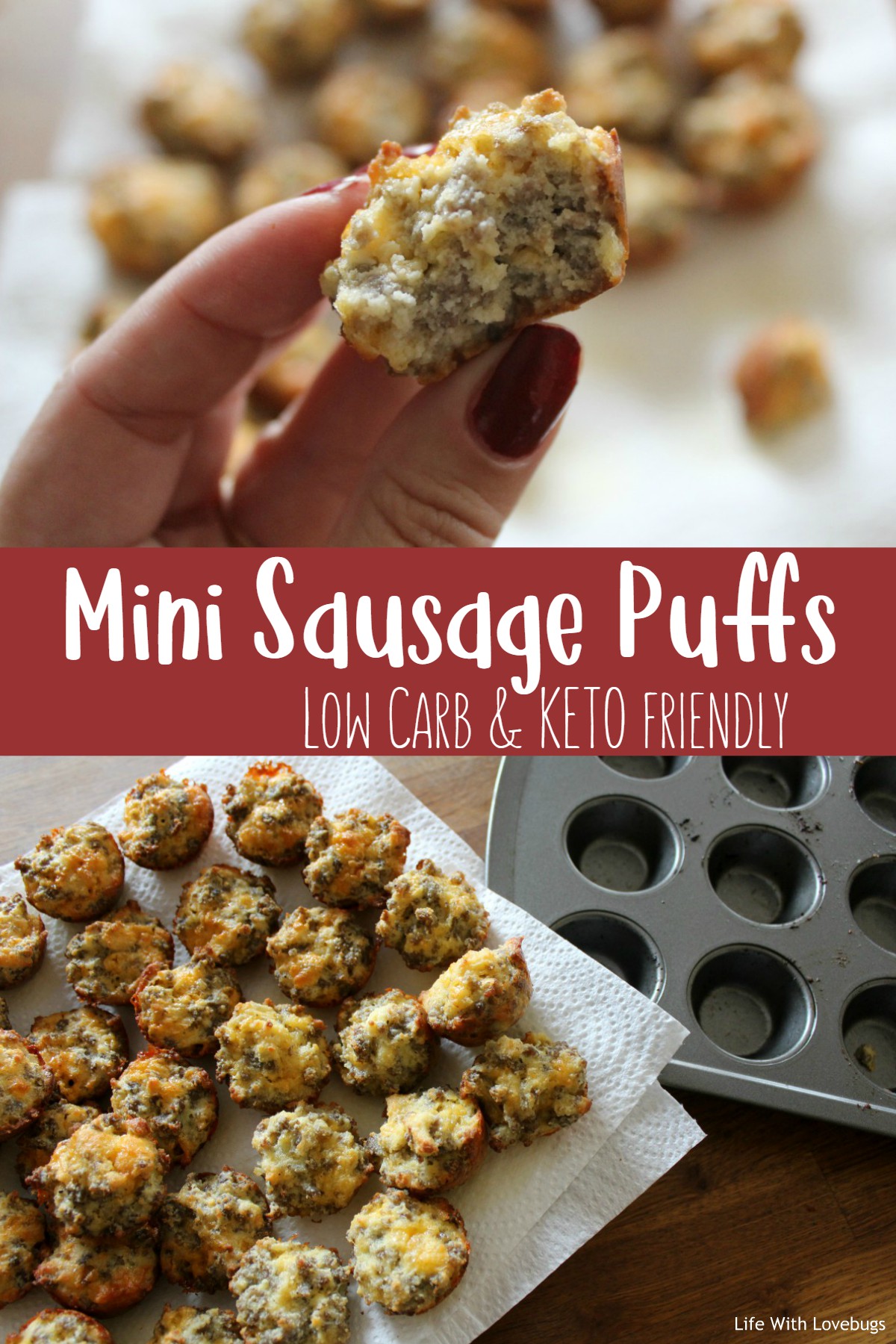 Mini Sausage Puffs | Low Carb | KETO - Life With Lovebugs